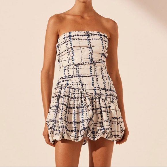 Shona Joy | Dresses | Shona Joy Niko Strapless Bubble Mini Dress | Poshmark